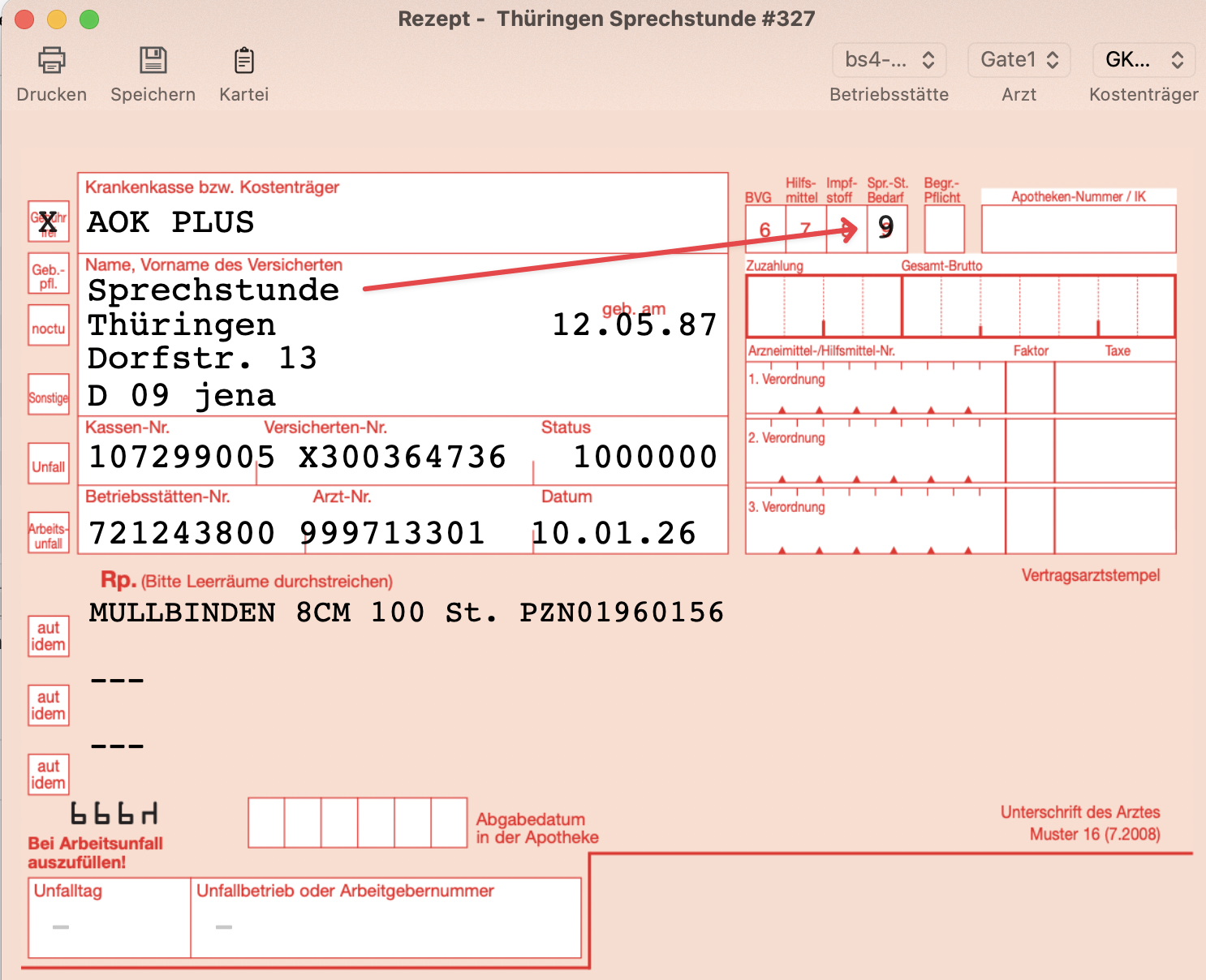 Sprechstundenbedarf (SSB) | tomedo® Onlinehilfe